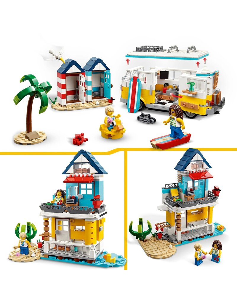 LEGO 31138 CREATOR BEACH CAMPER VAN 556PCS - My Tobbies - Toys & Hobbies