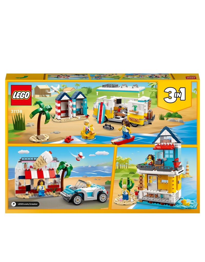 LEGO 31138 CREATOR BEACH CAMPER VAN 556PCS - My Tobbies - Toys & Hobbies