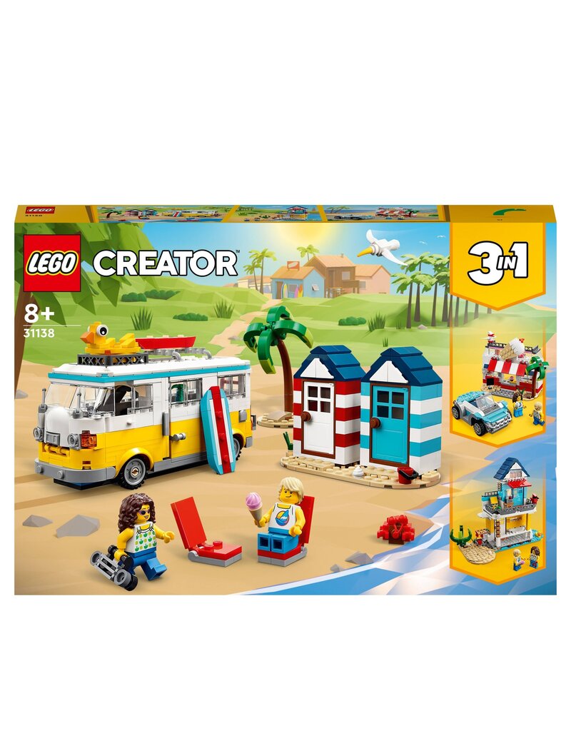 LEGO 31138 CREATOR BEACH CAMPER VAN 556PCS - My Tobbies - Toys & Hobbies