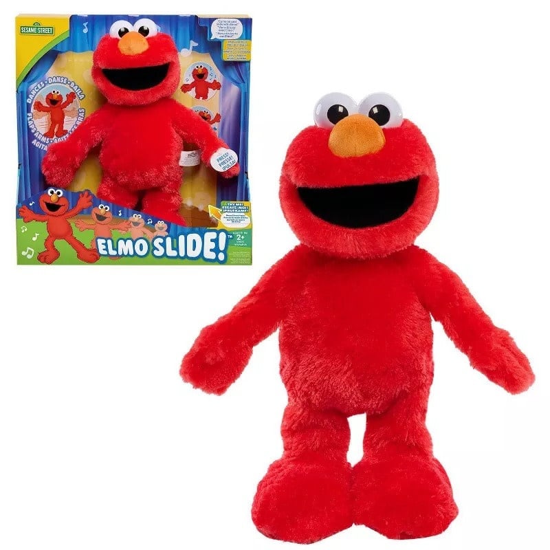 JP57653 SESAME STREET ELMO SLIDE SINGING AND DANCING 14" PLUSH - My ...