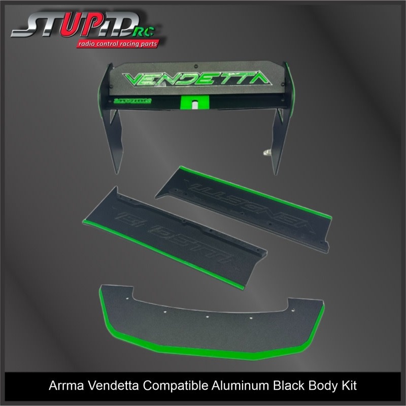 STP1190G VENDETTA ALUMINUM BODY KIT BLACK/ GREEN - My Tobbies - Toys ...