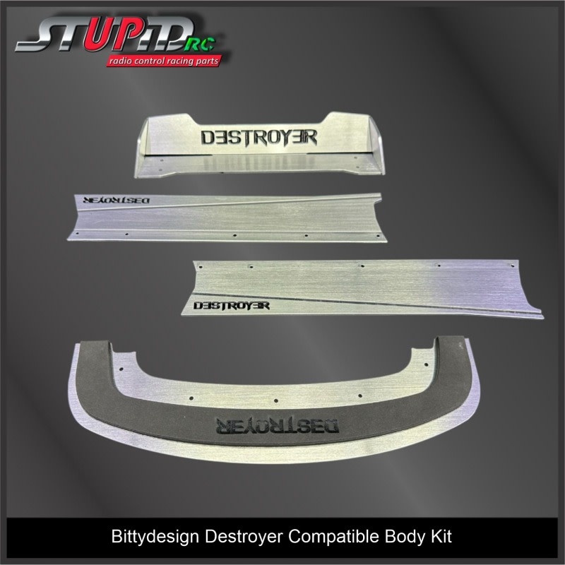 STP11104 DESTROYER BODY KIT SILVER - My Tobbies - Toys & Hobbies