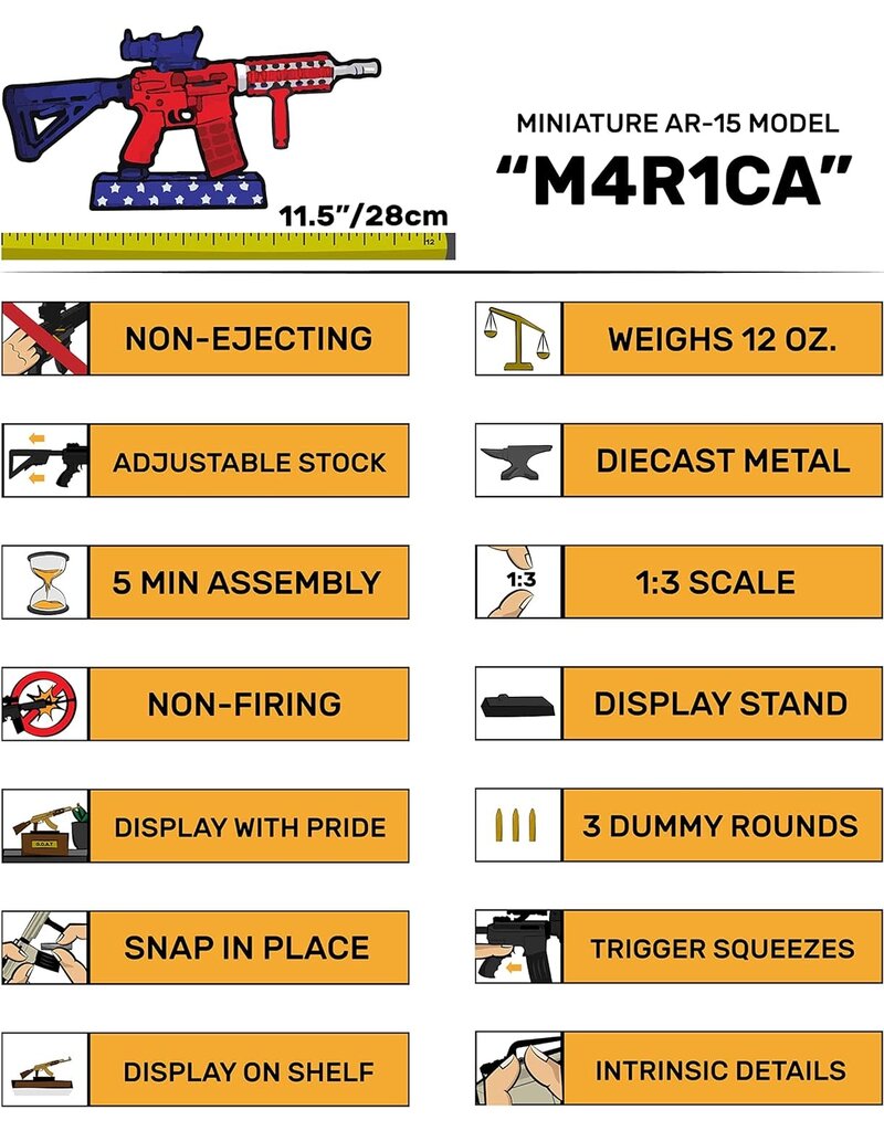 GGSAR-USAA AR-15 1/3 SCALE NON-FIRING TOY MODEL - My Tobbies - Toys ...