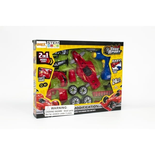 IMX14701 2 IN 1 TAKE APART RED RACING CAR - My Tobbies - Toys & Hobbies