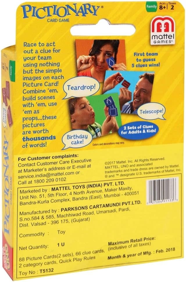 MTLT5132 PICTIONARY CARD GAME - My Tobbies - Toys & Hobbies