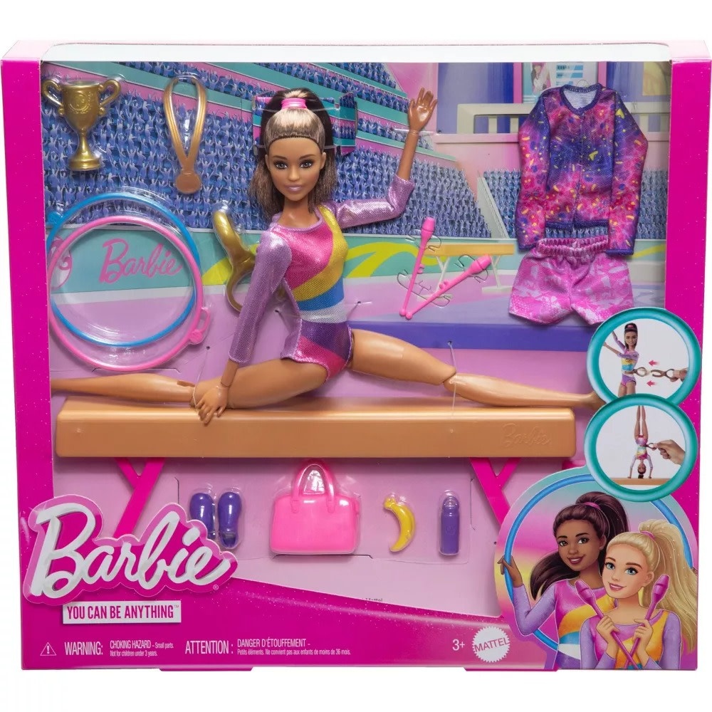 MTL HRG53 BARBIE GYMNASTICS PLAY SET: BROWN HAIR - My Tobbies - Toys ...