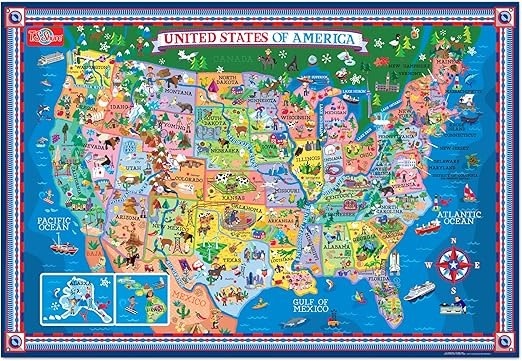 PICTORIAL MAP OF THE USA - My Tobbies - Toys & Hobbies