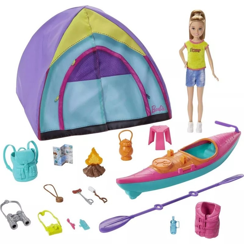 MTL GJB58 BARBIETEAM STACIE SUMMER CAMP PLAYSET WITH KAYAK ...