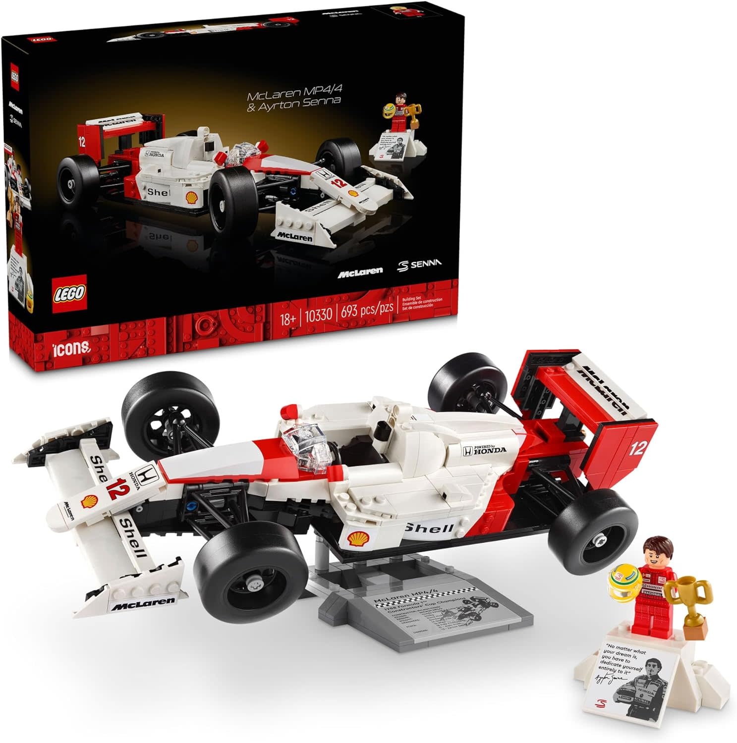 LEGO 10330 ICONS MCLAREN MP4/4 AND AYRTON SENNA - My Tobbies - Toys ...