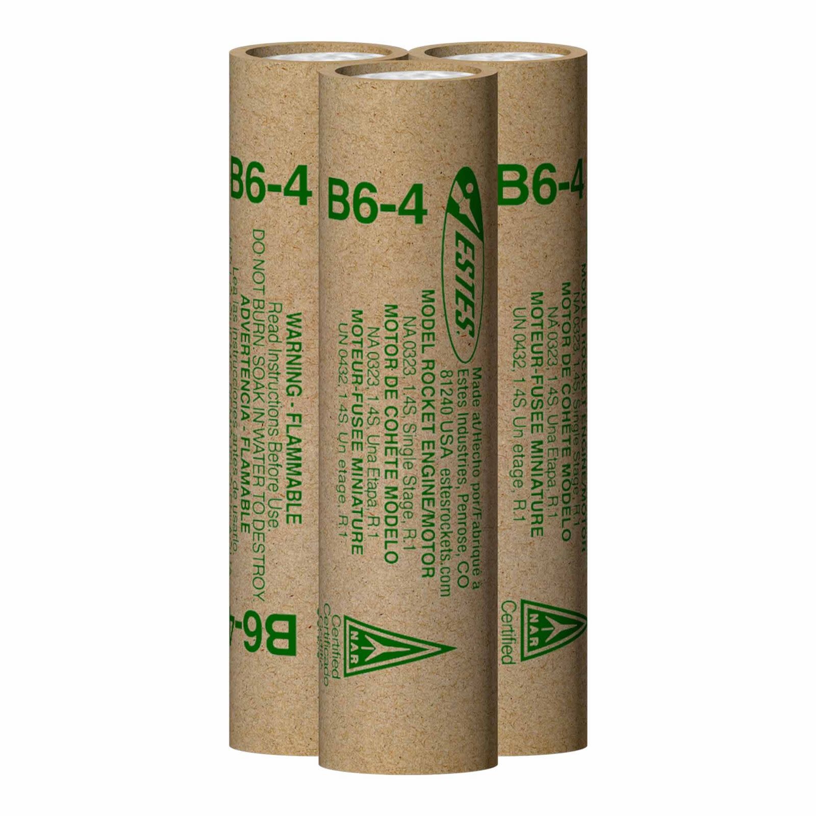 EST10021 ESTES ROCKETS ROCKETS B6-4 MODEL ROCKET ENGINES (3PK) - My ...