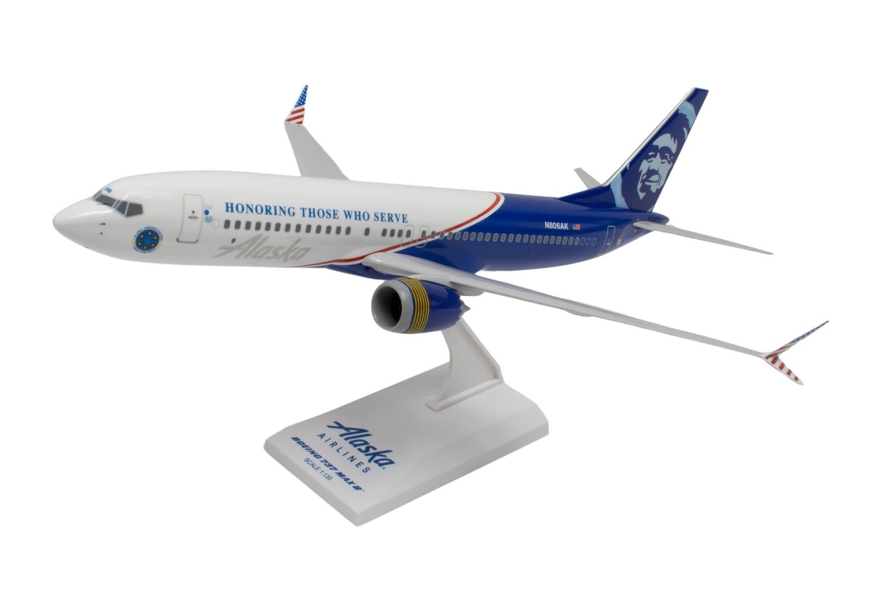 SKR1180 1/130 SCALE ALASKA VETERANS 737MAX8 - My Tobbies - Toys & Hobbies