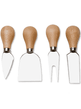 TAG Natural Wood Handled Cheese Utensils- Set of 4 - Main Street Kitchens