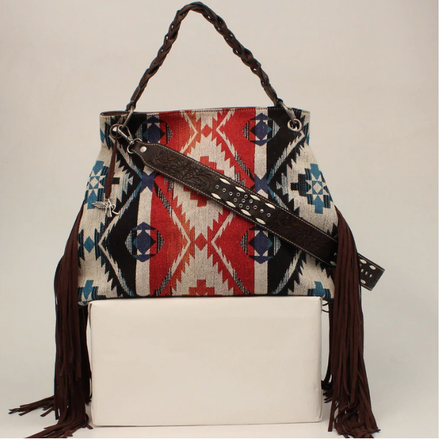 PURSE ANGEL RANCH HOBO FRINGE AZTEC MULTI CONCEALED CARRY - Robinson's ...