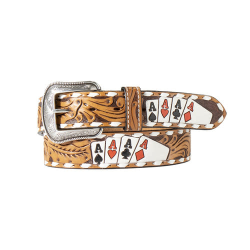 BELT MNS TOOLED LEATHER ACE CARDS - Robinson's Family Feed
