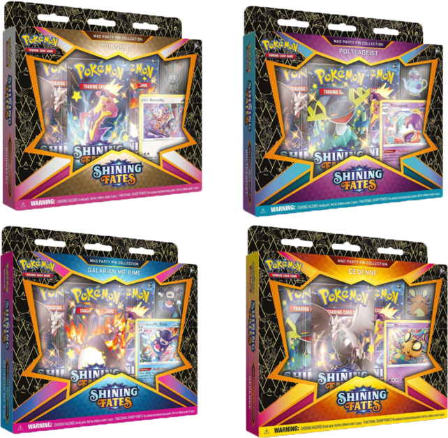 Swsh45 Shining Fates Mad Party Pin Collection