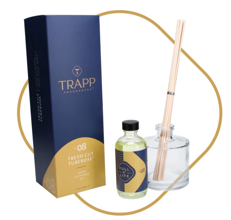 #8 Fresh Cut Tuberose 4oz Reed Diffuser Kit - Christopher's Gifts ...