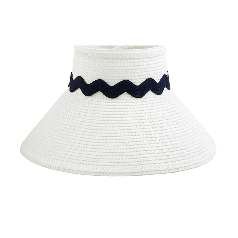 Mud Pie Ric Rac Visor-Wh - Christopher's Gifts & MaGift's | STLGIFT