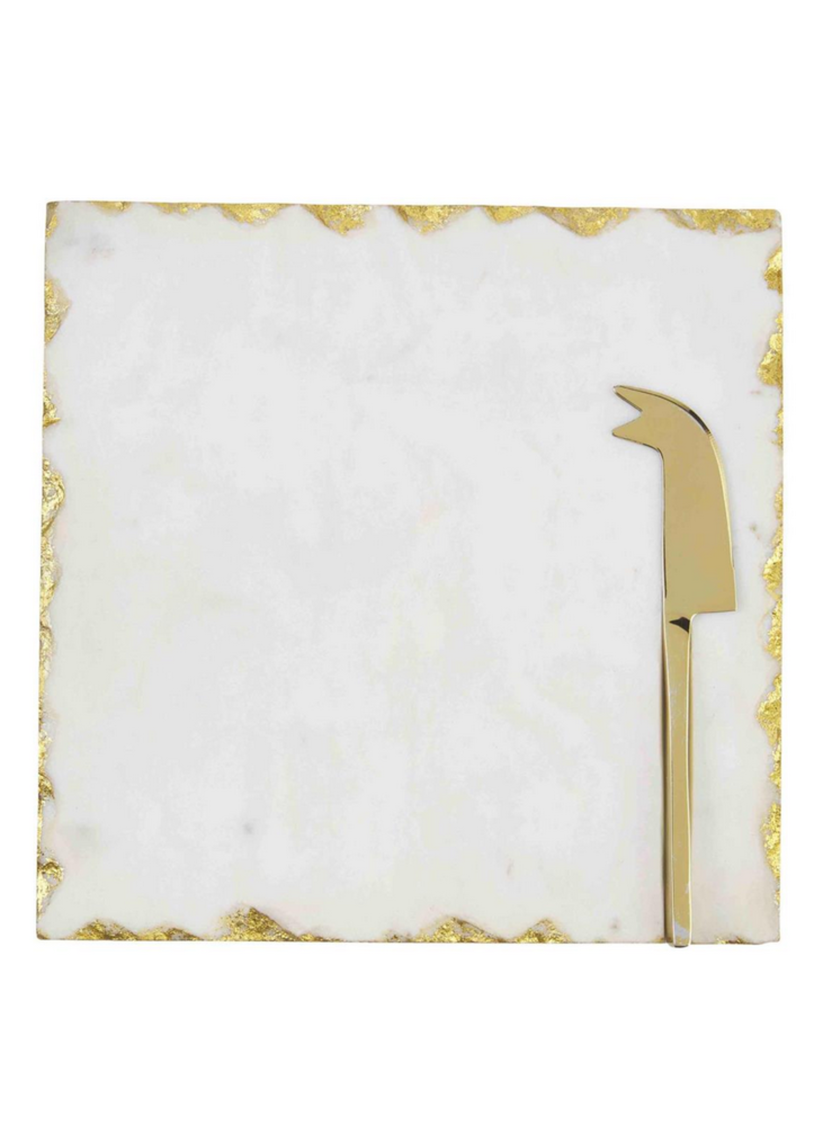 Mud Pie Chipped Gold Marble Cheese Set - Oak & Willow