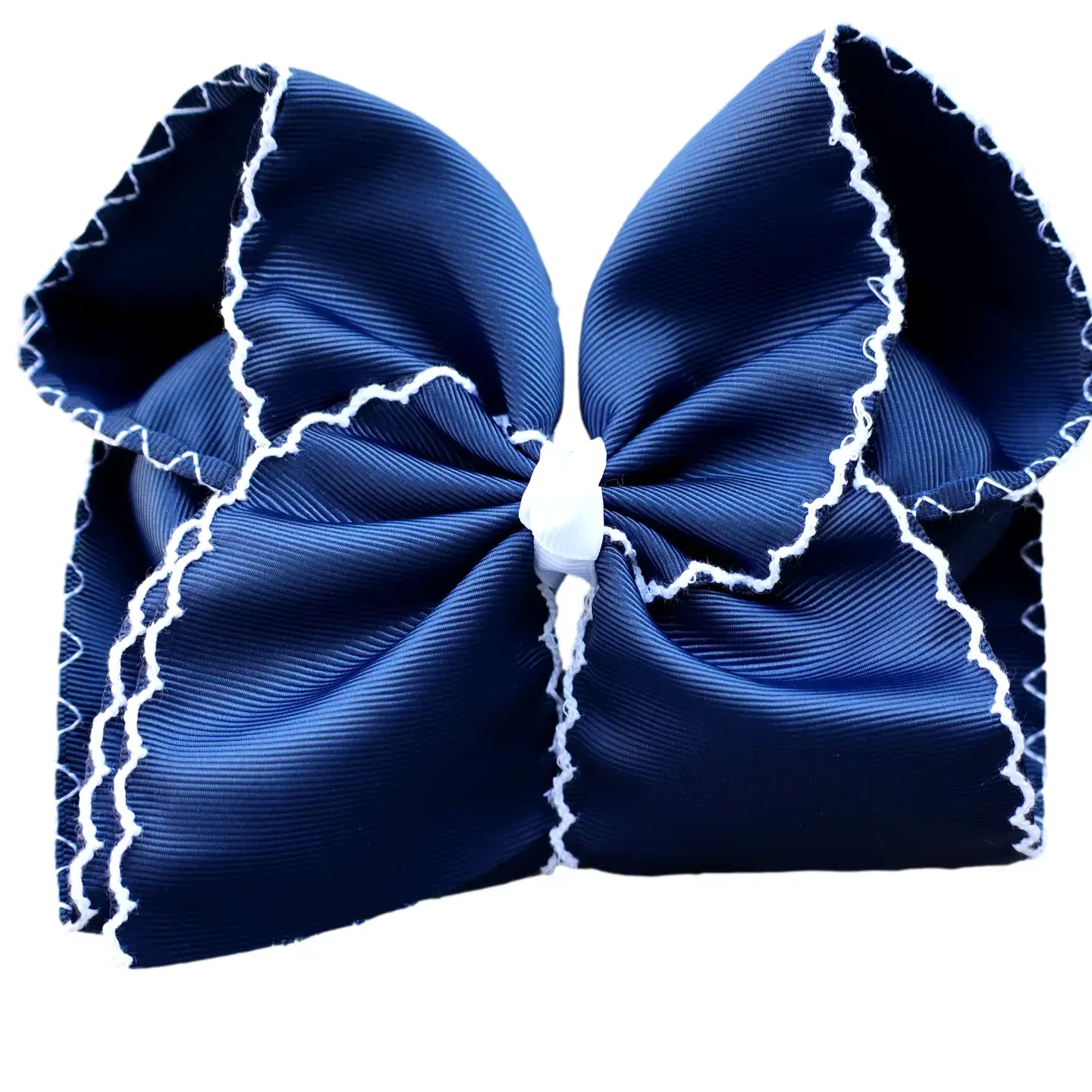 The Solid Bow Blue Moon Stitch Hair Bow - Oak & Willow