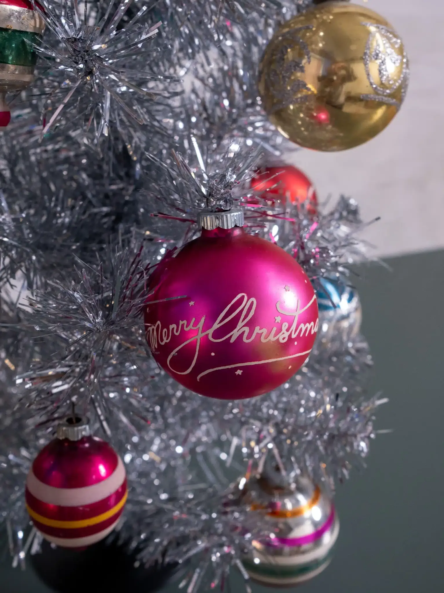 Made Market Company Mini Tinsel Christmas Tree - Oak & Willow