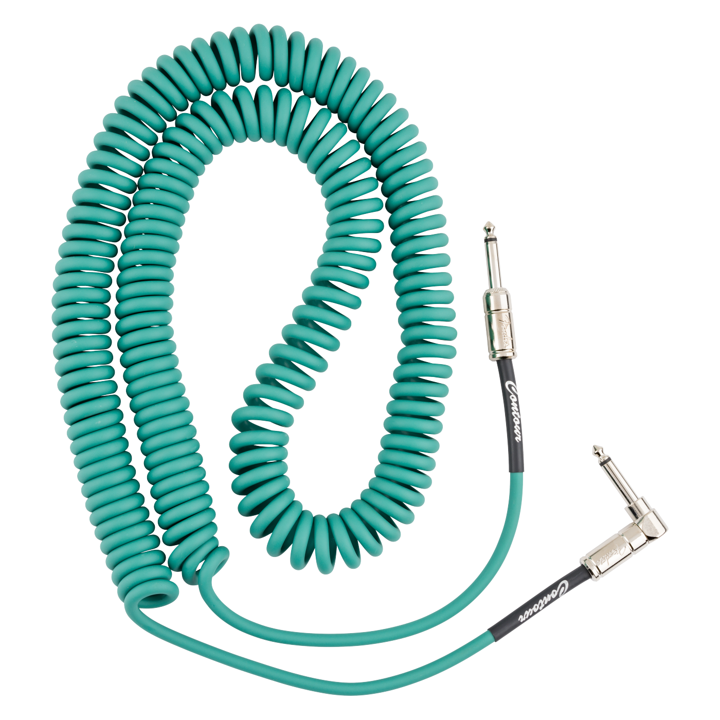 Fender Contour 30' Coiled Cable, Sherwood Green - Twin House Music