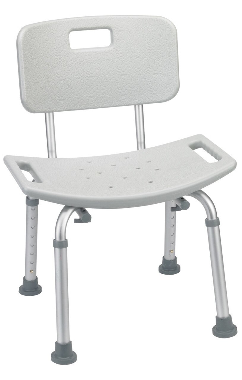 Drive Bath Bench w/Back Weight Capacity 300lbs - Grey - Med Supplies