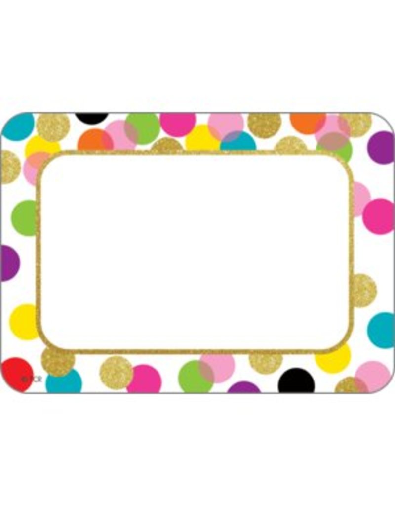 Confetti Name Tags/Labels - Inspiring Young Minds to Learn