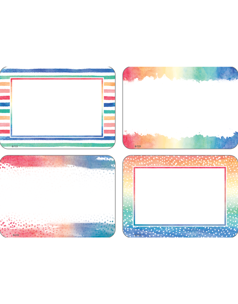 Watercolor Name Tags/Labels - Inspiring Young Minds to Learn