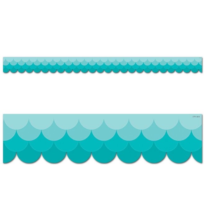 Ombre Teal Scalloped Border - Inspiring Young Minds to Learn