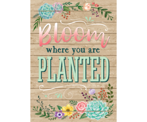 Bloom Where You Are Planted Poster - Inspiring Young Minds to Learn
