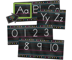Chalkboard Brights Alphabet Line Bulletin Board - Inspiring Young Minds ...