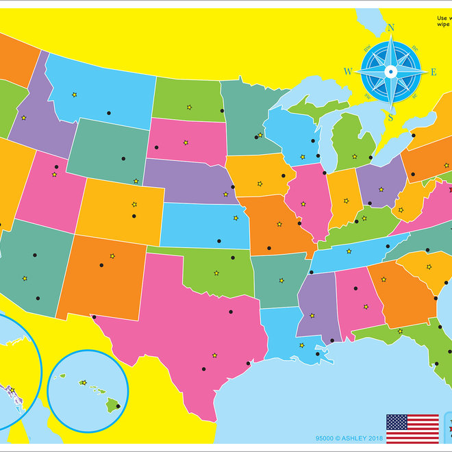 Smart Poly Learning Mat-US Map - Inspiring Young Minds to Learn
