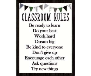 Modern Farmhouse Classroom Rules Chart - Inspiring Young Minds to Learn