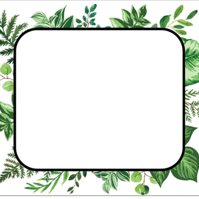 Simply Boho Greenery Border - Inspiring Young Minds to Learn Simply Boho Greenery Border - Inspiring Young Minds to Learn