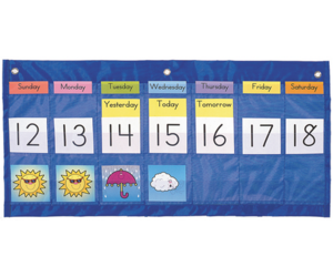 Weekly Calendar with Weather Pocket Chart - Inspiring Young Minds to Learn
