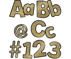 Gold Glitter Letters - Inspiring Young Minds to Learn