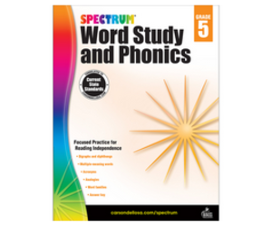 Spectrum Word Study and Phonics (5) Book - Inspiring Young Minds to Learn