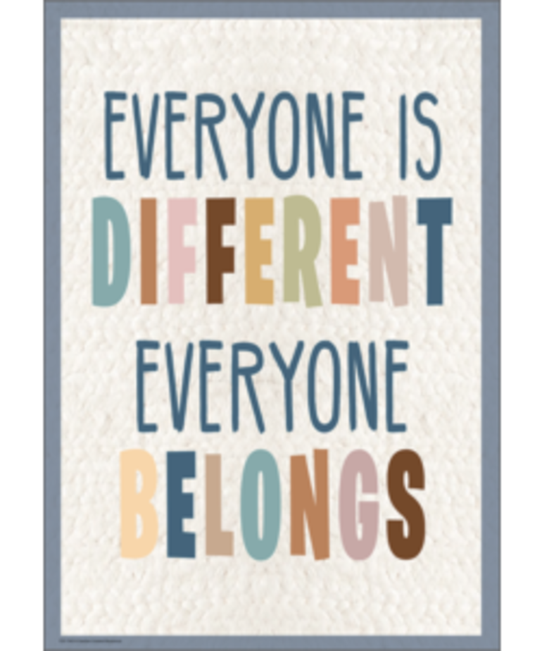 Everyone is Welcome,Everyone Belongs Positive Poster - Inspiring Young ...