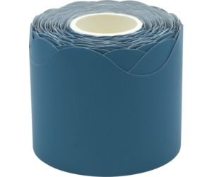 Slate Blue Scalloped Rolled Border Trim - Inspiring Young Minds to Learn