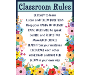 Wildflowers Classroom Rules Chart - Inspiring Young Minds to Learn