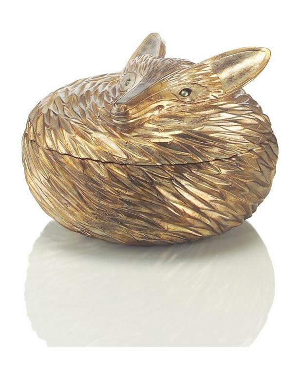 Antiqued Silver-Leaf Fox Box - Cayen Home