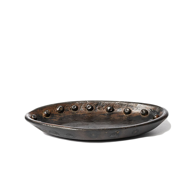 Valet Victor wax cast Oval Tray with bold beading - Cayen Home