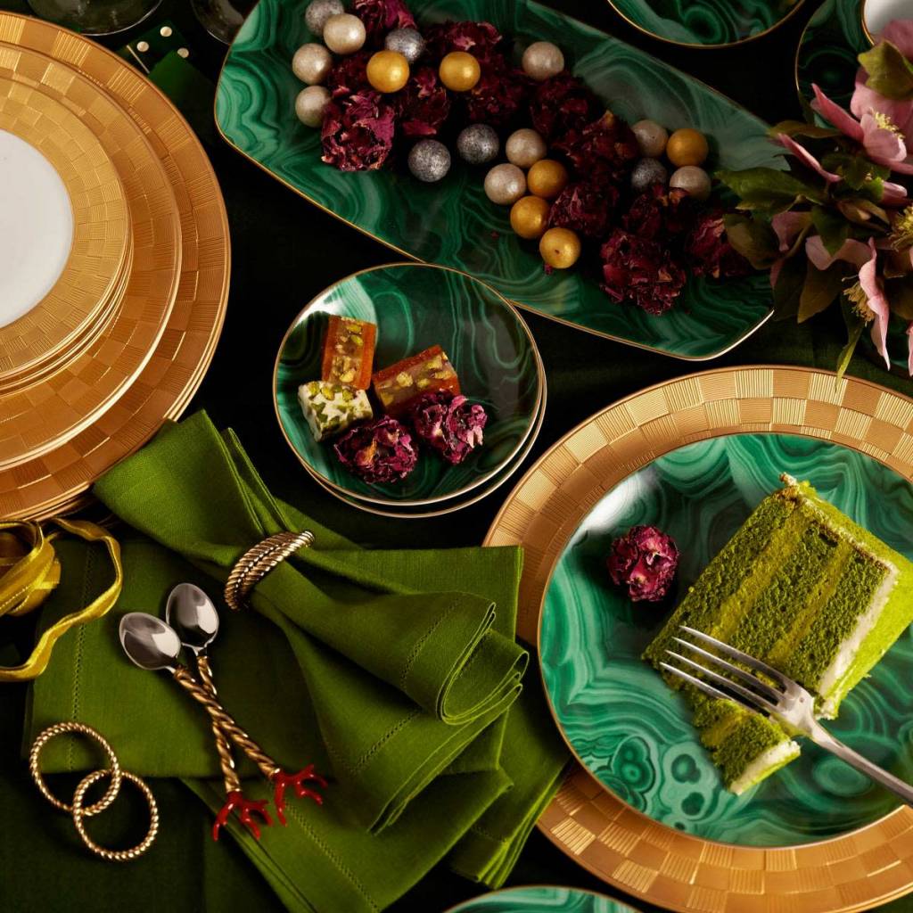 Malachite Canape Plate (Set of 4) - Cayen Home