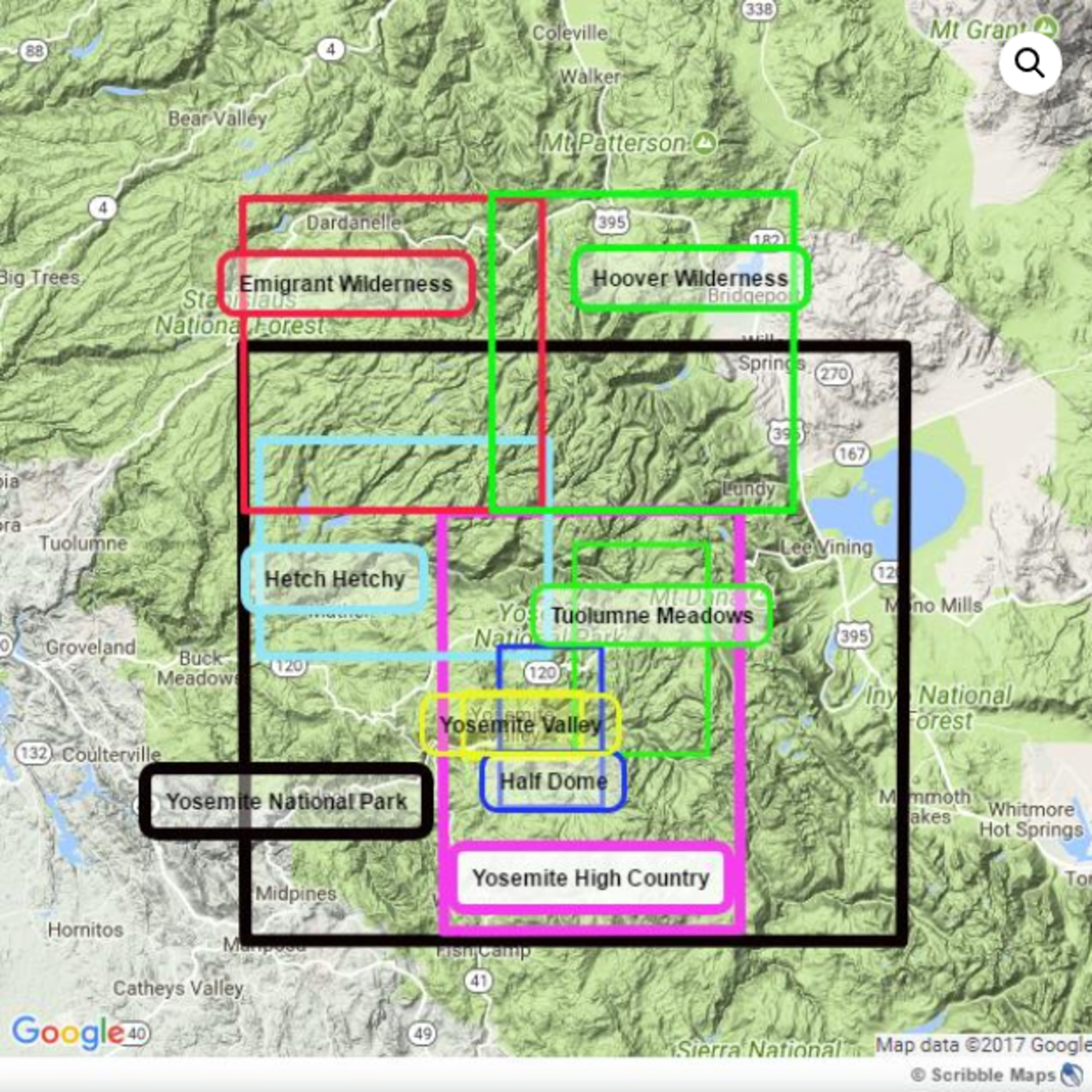 Tom Harrison Maps Hoover Wilderness - The BackCountry