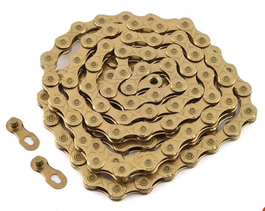 KMC X12-Ti Chain Speed 12 5.2mm Links 126 Gold | The BackCountry - The ...