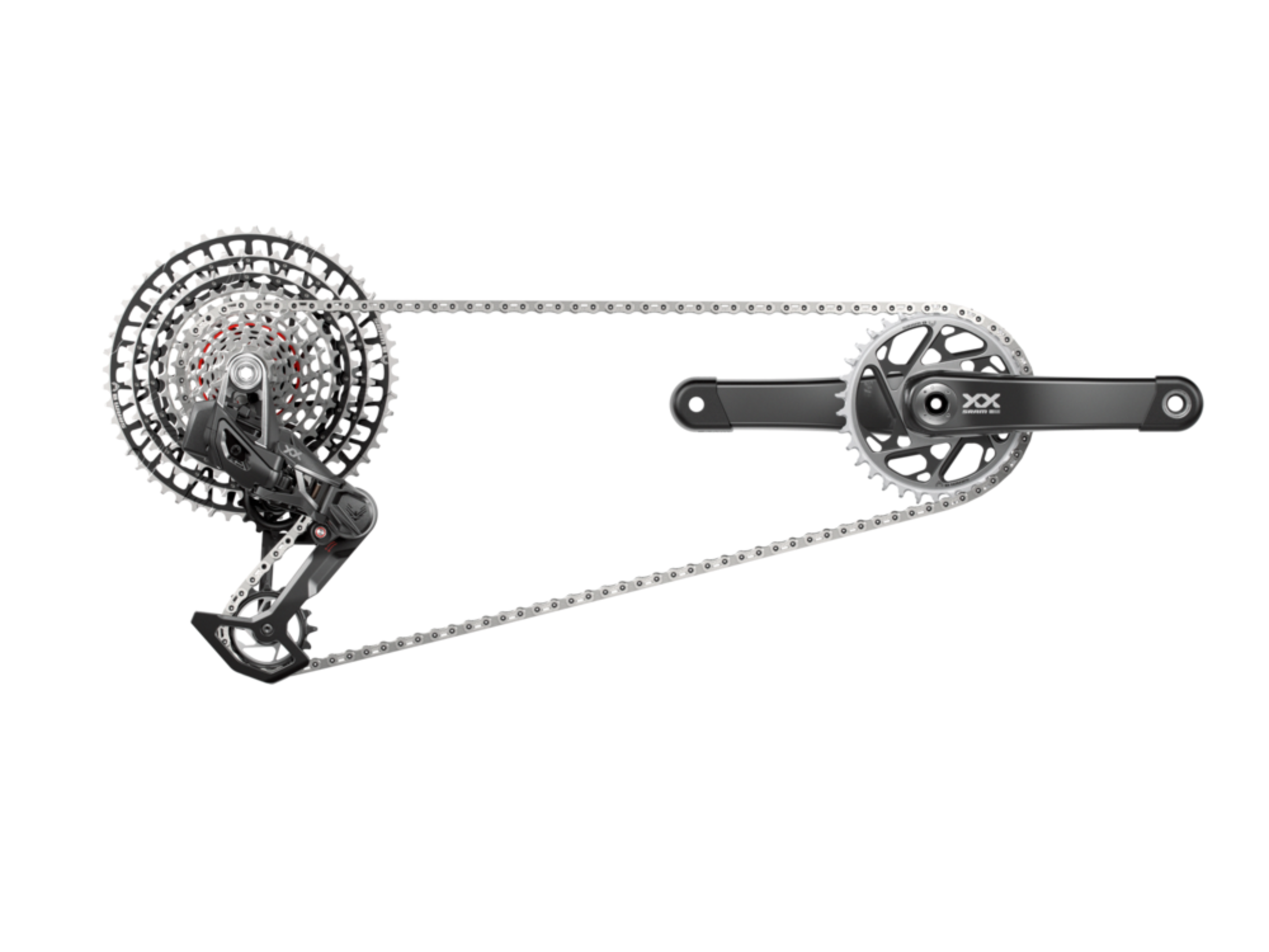 SRAM XX T-Type Eagle Transmission AXS Groupset, 170mm Crank, 32T CR, 10 ...