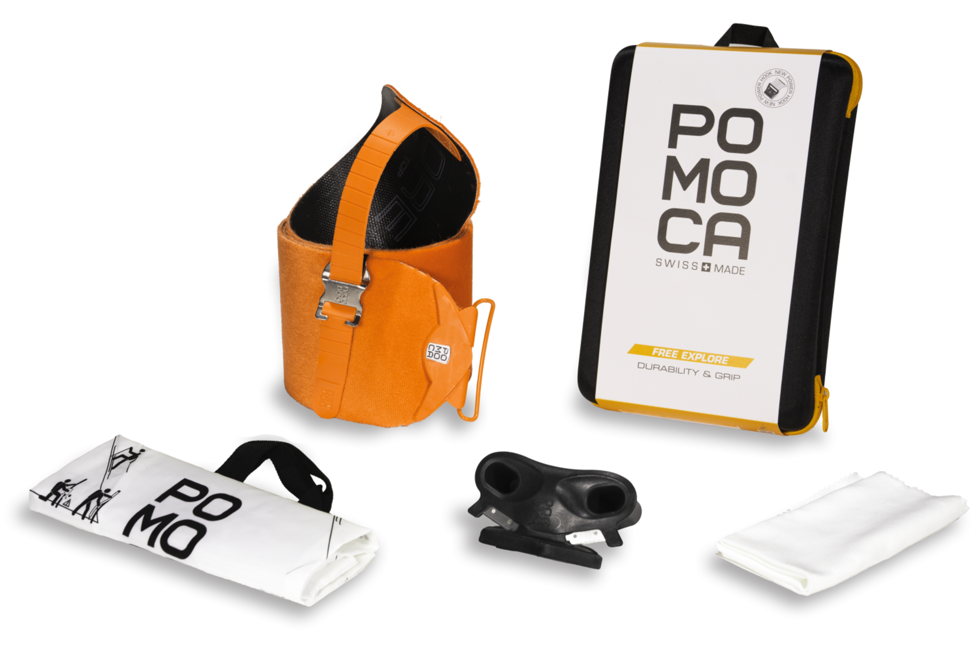 Pomoca Splitboard Skins Free Explore r2c 145mm CF Orange - The BackCountry