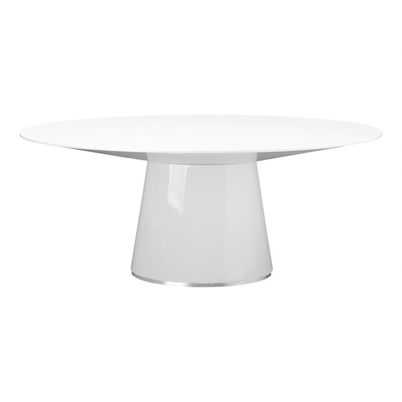 Otago Oval Dining Table White - Direct Furniture Modern Home