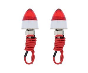 LED Bullet License Fastener - Red - 10867 - Affordable Street Rods