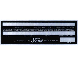 C5 Vin Tag - Ford (3 Lines) - Affordable Street Rods